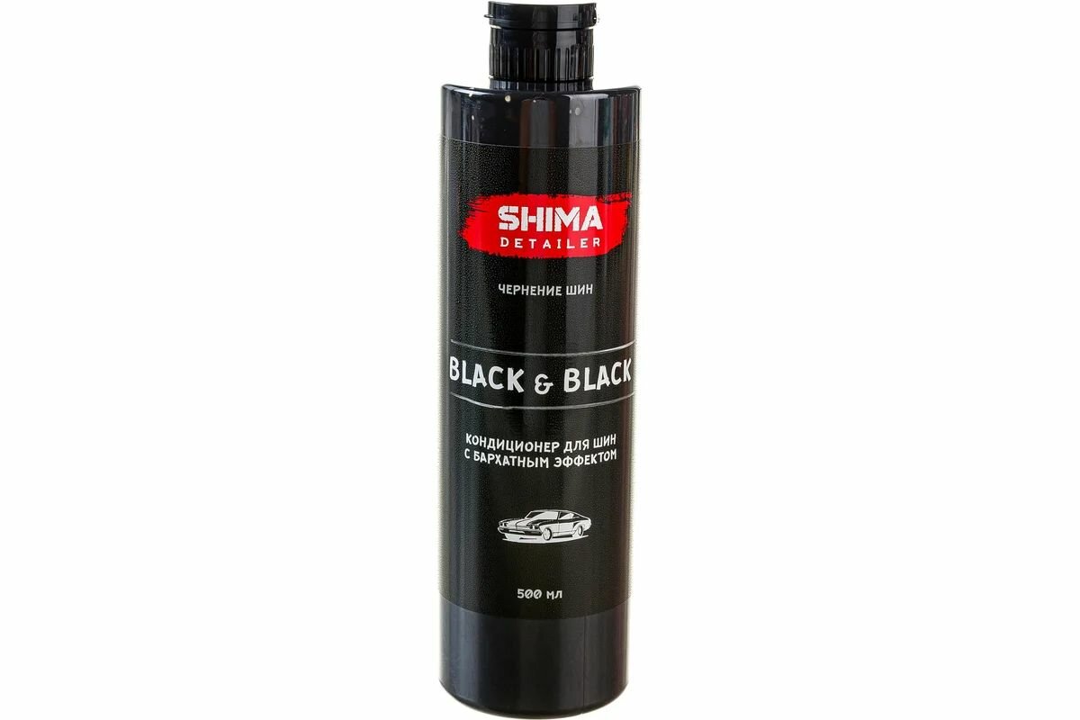 Чернитель для шин SHIMA BLACK & BLACK с бархатным эффектом, на водной основе, 500 мл