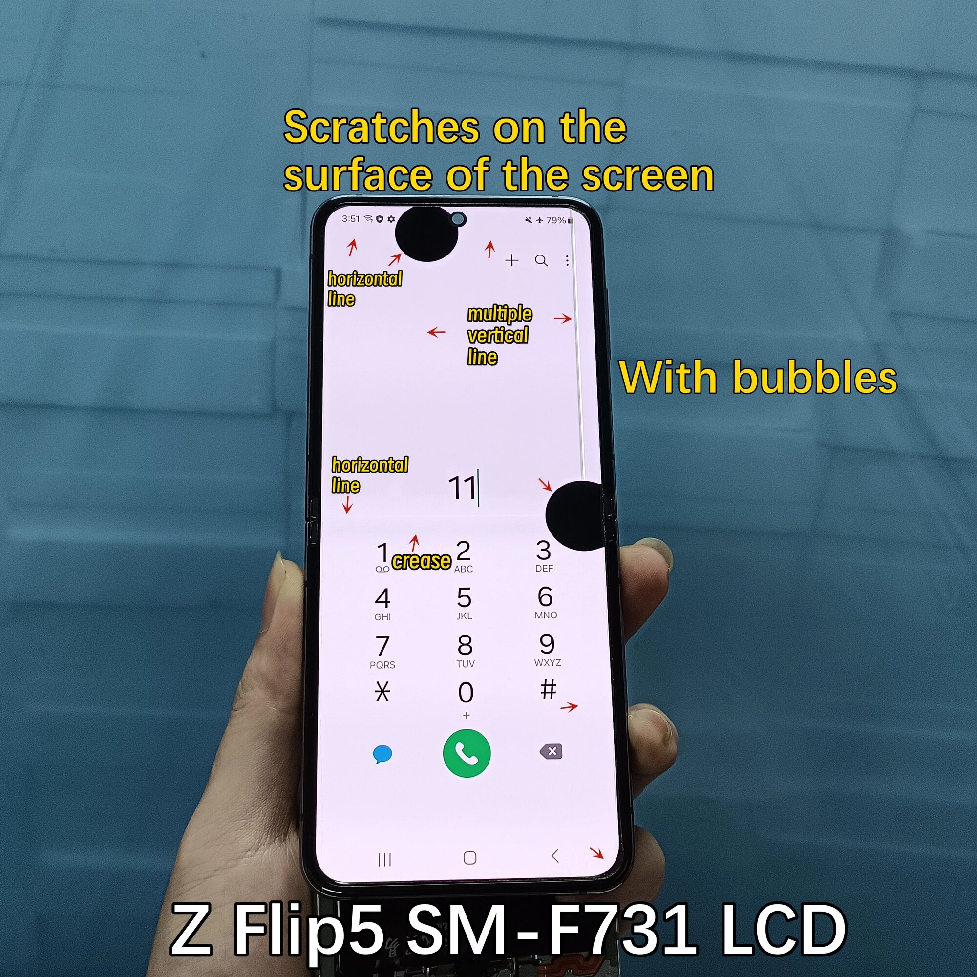 6,7-дюймовый AMOLED LCD-дисплей для Samsung Z Flip5, Z Flip 5 SM-F731B F731N, дисплей 11 No Frame