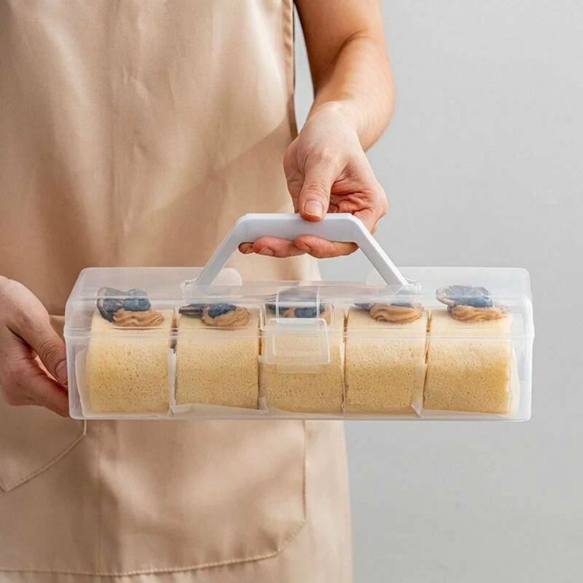 Тортница с защёлками, коробка для торта, контейнер пластиковый с крышкой, хранение выпечки