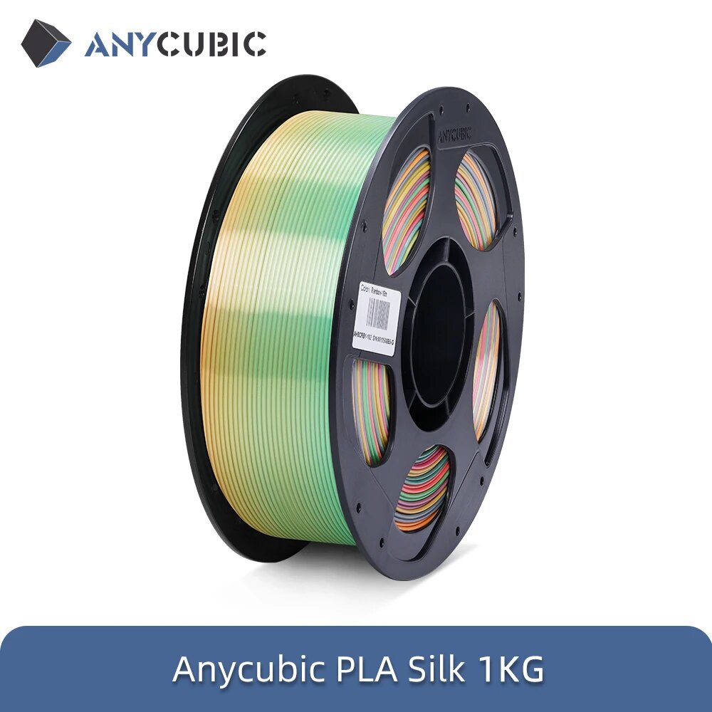 ANYCUBIC PLA Радужная шелковая нить для 3D-печати 1KG rainbow