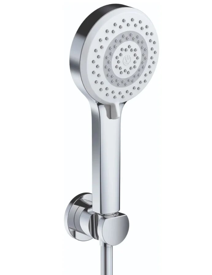 Душевой гарнитур Kludi DIVE S 6895005-00 хром, глянцевый, 3 режима струи, лейка для душа со шлангом и держателем