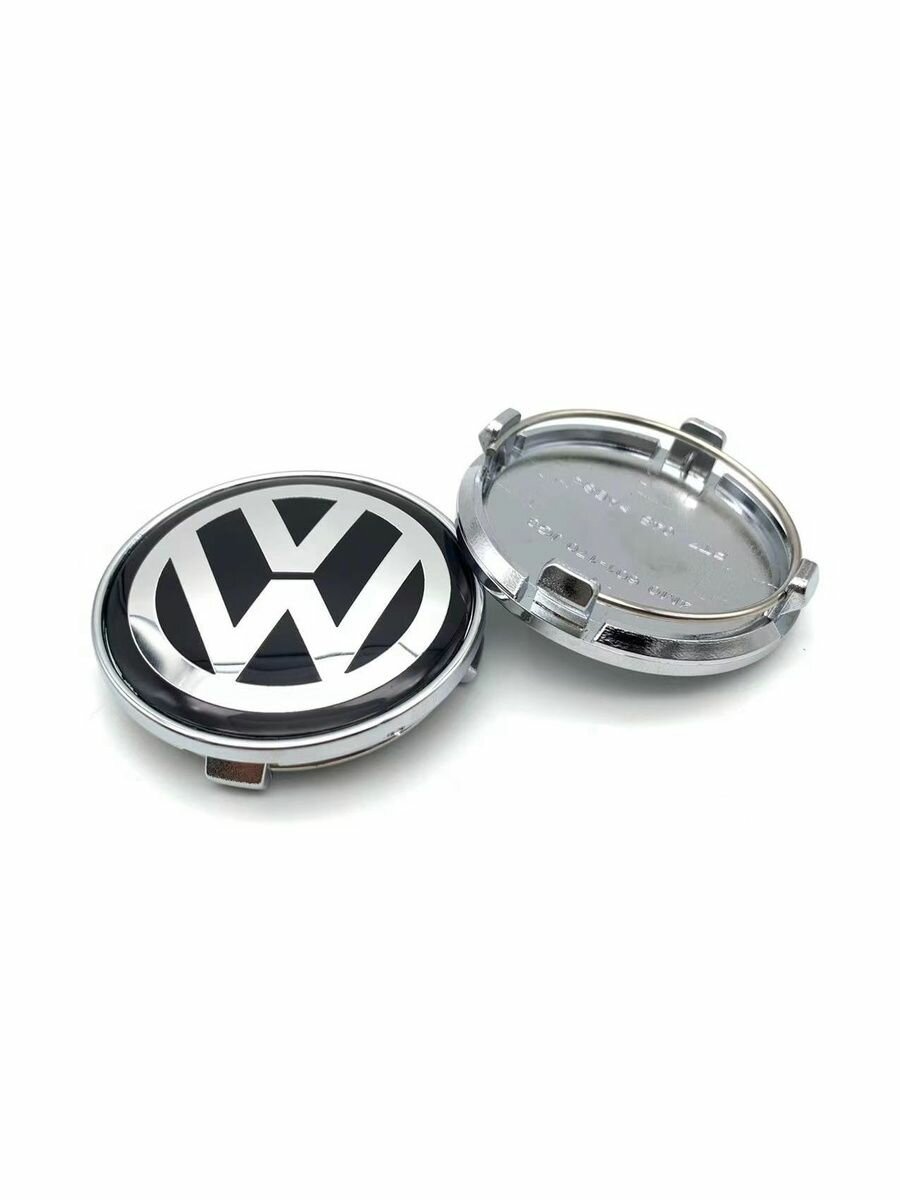 Колпаки ступичные Volkswagen (Фольксваген) 61/56 мм, комплект 4 шт.