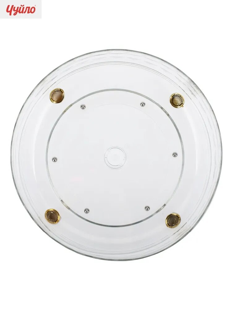 Вращающийся поднос Regent Inox 28 см x 28 см, пластиковый, прозрачный, 1 шт
