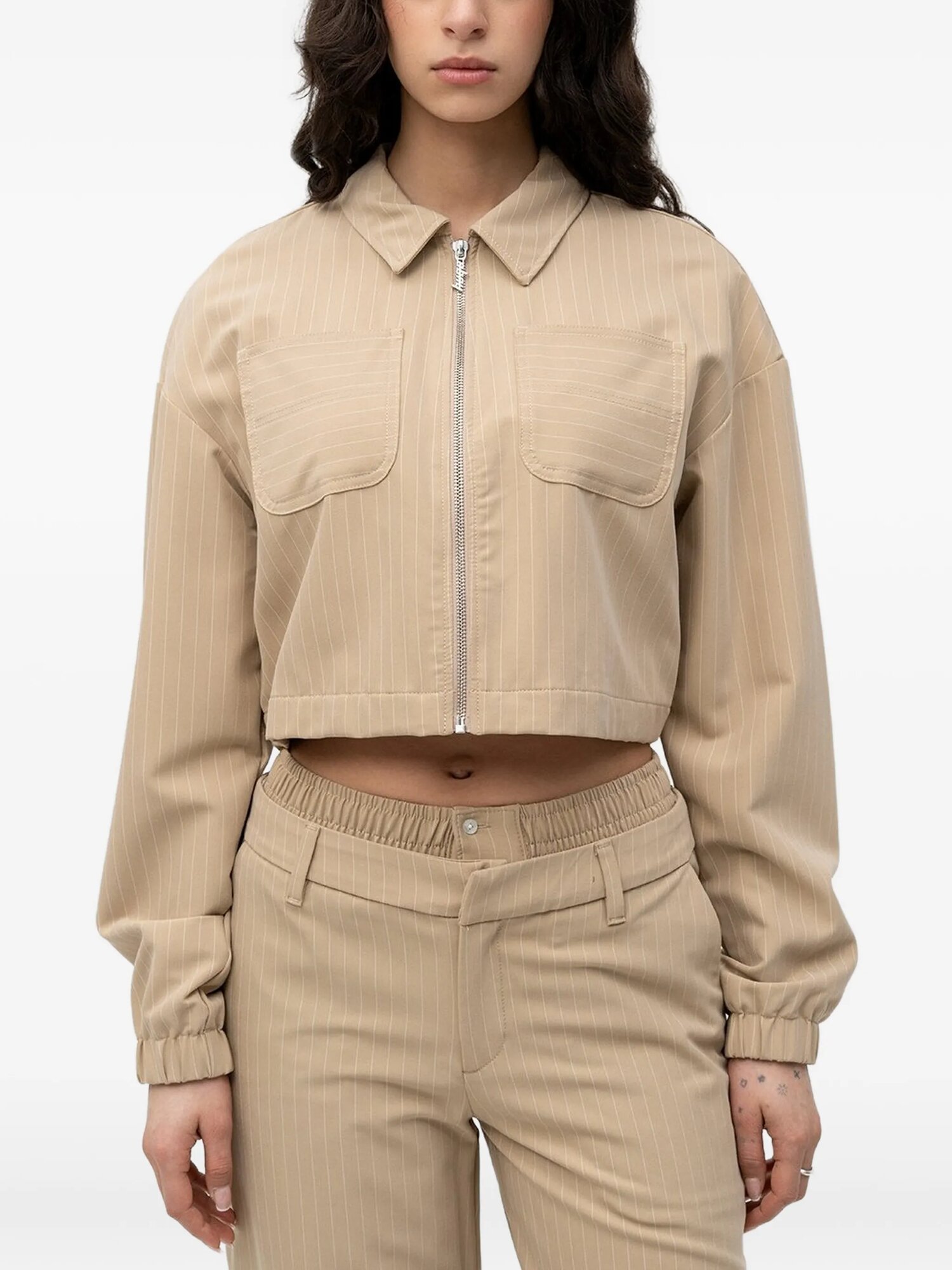 Куртка Pinstripe zipped jacket