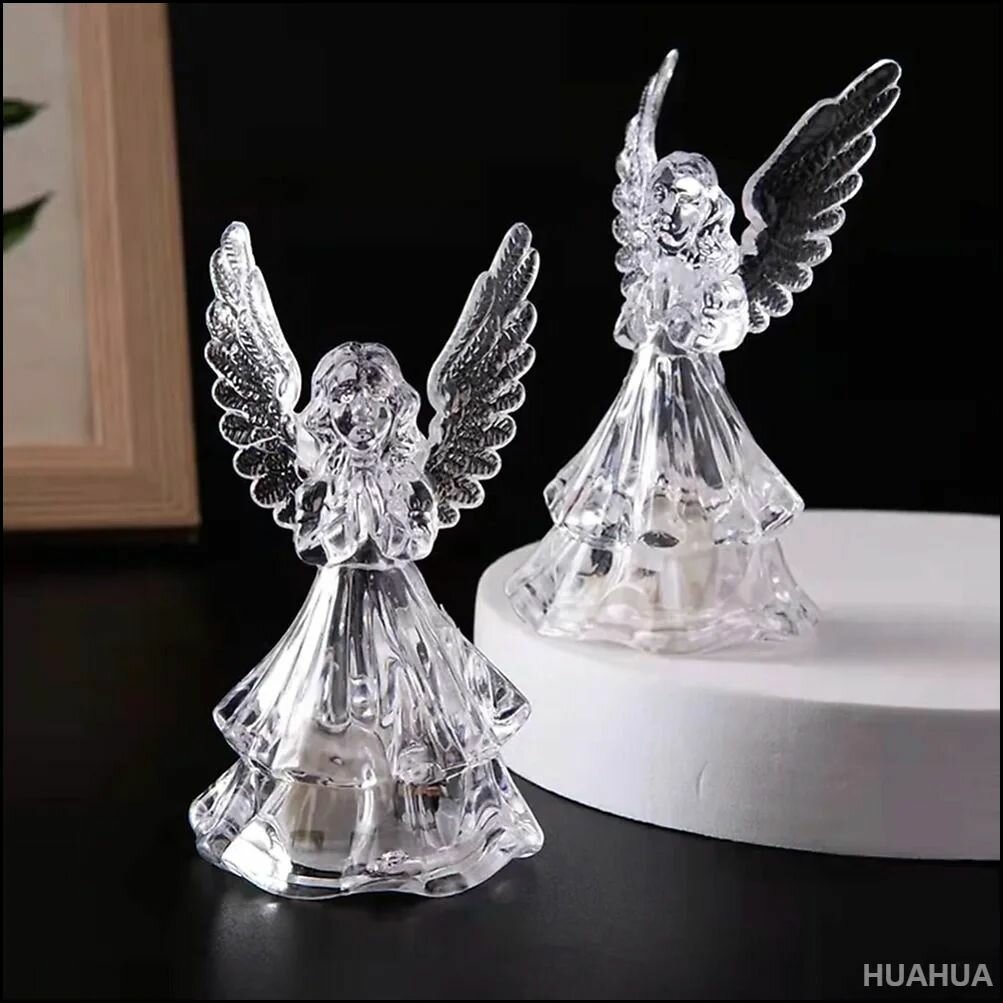 Ночник 'Ангел с хрустальными крыльями' - светящийся 7 цветами подарок на день рождения