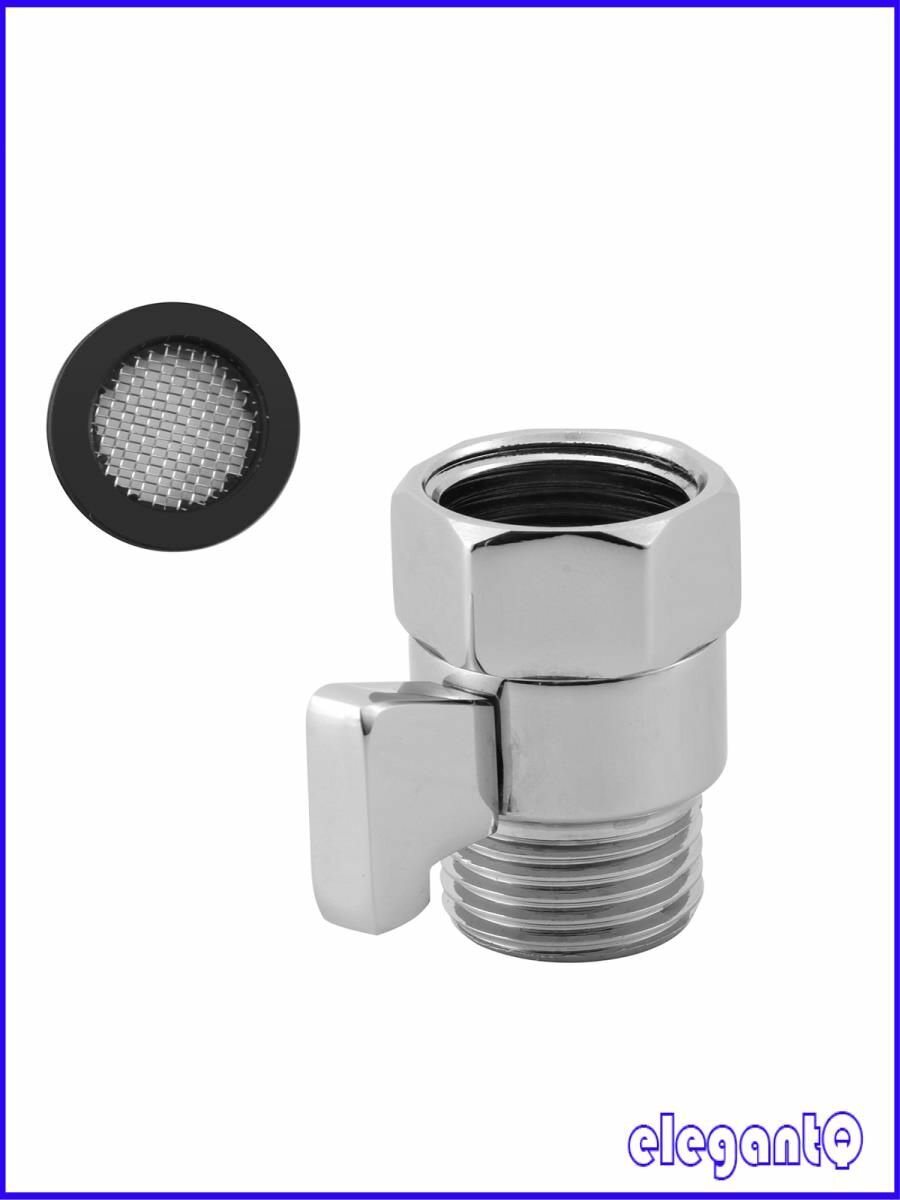 Запорный клапан управления потоком воды, латунный регулируемый регулятор давления воды совместим с ручной душевой лейки и распылителя биде