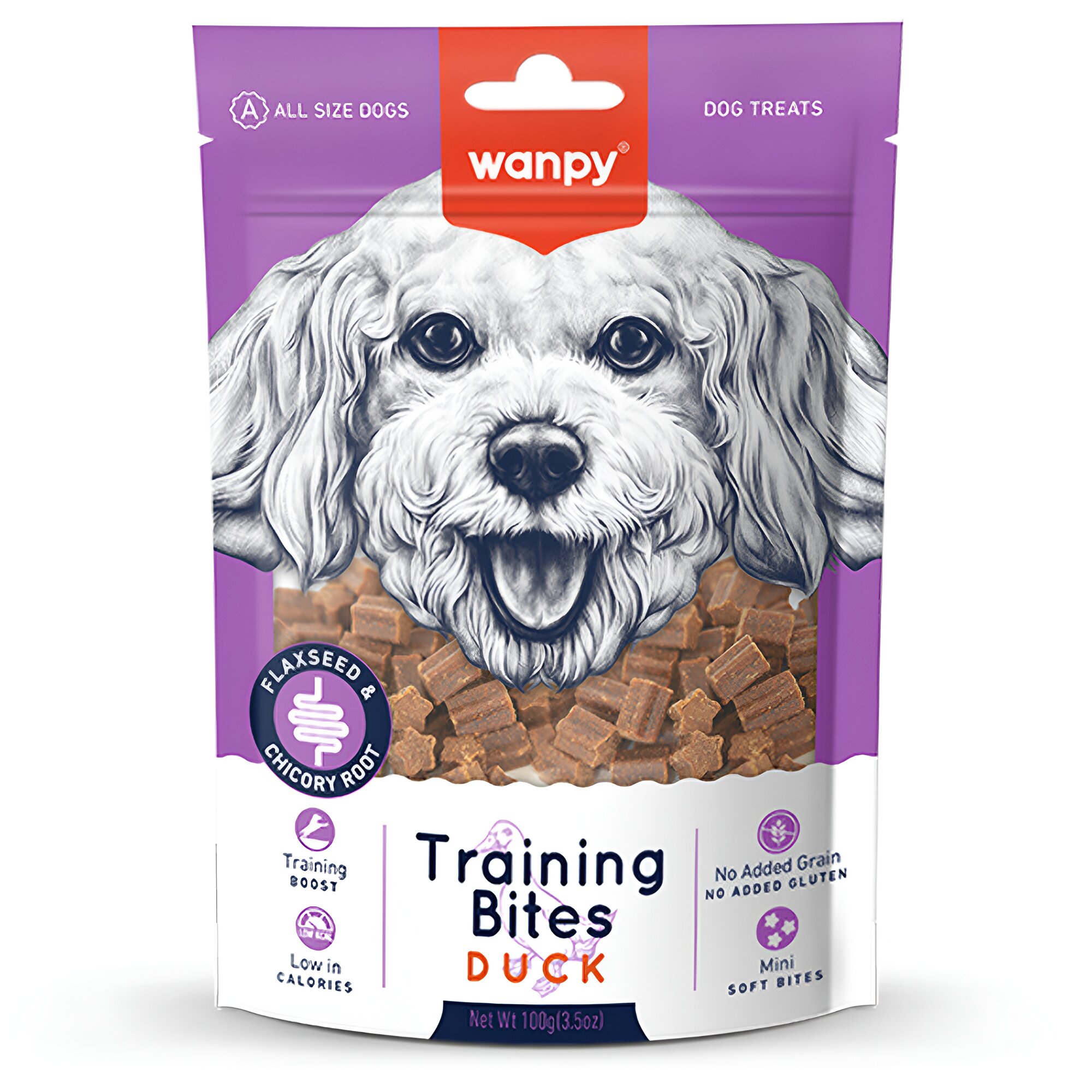 Лакомство для собак Wanpy Dog Тренировочные кусочки из утки, 3 шт х 100 гр