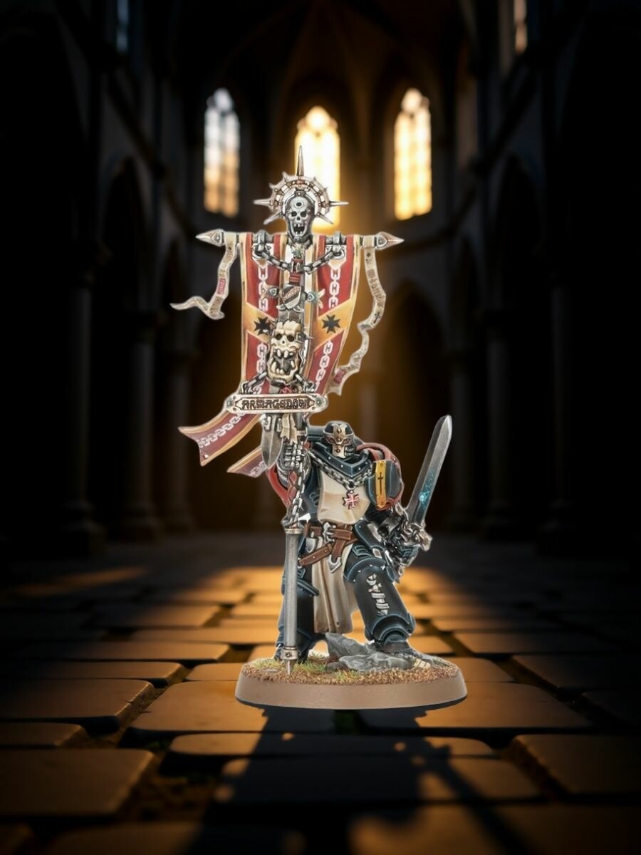Crusade Ancient Black Templars Warhammer 40000 / Миниатюра Древние крестоносцы черных храмовников Вархаммер 40000