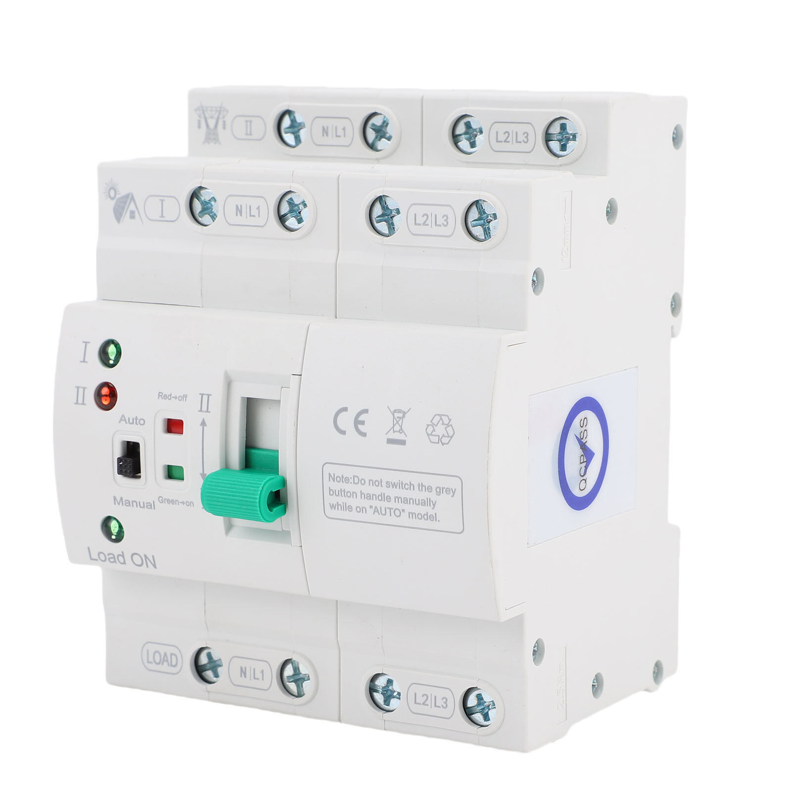 Миниатюрный автоматический и ручной переключатель нагрузки (ATS) 4P 80A для домашнего генератора, двойной автоматический селектор, крепление на DIN-рейку, распределительная коробка PZ30, сверхтонкий, для солнечных батарей.