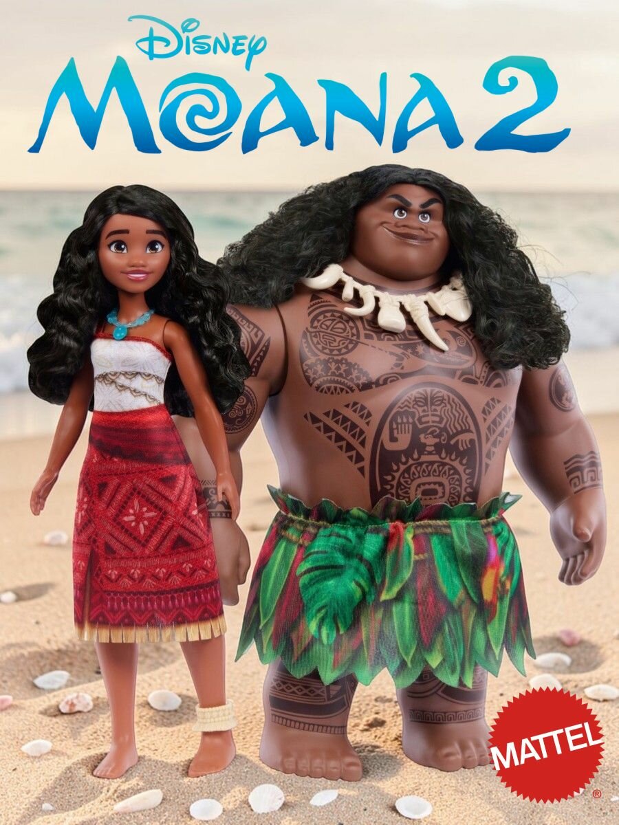 Игровой набор Дисней JDD42 кукла Моана и Мауи Disney Princess Mattel