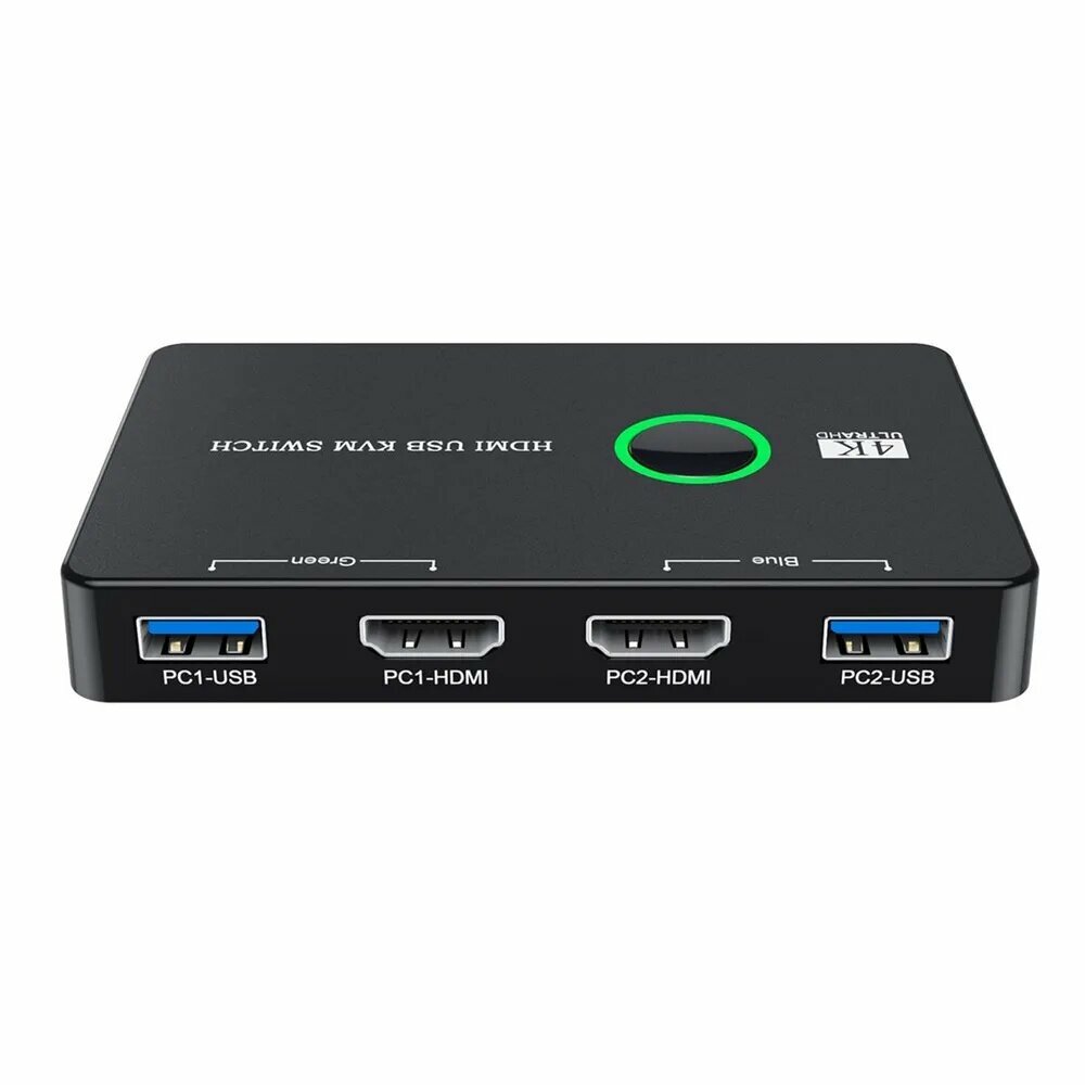 USB3.0 KVM Переключатель-Селектор для 2 Компьютеров, Совместно Использующих Мышь, Клавиатуру, Принтер и 1 HD Монитор С Поддержкой 4K @ 60Hz