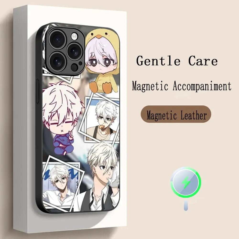 Nagi Seishiro крутой аниме-мужской чехол для телефона для iPhone 16, 15, 14, 13, 12, 11 Plus Pro Max, роскошный роскошный чехол Magsafe из овчины