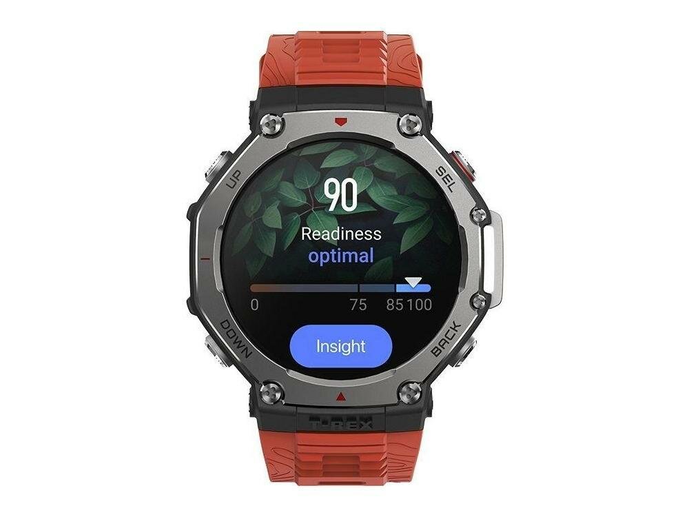 Смарт-часы Amazfit T-Rex 3 A2323 48.5мм 1.5 AMOLED корп. темно-серый рем. красный разм. брасл:145-210мм (1746757)