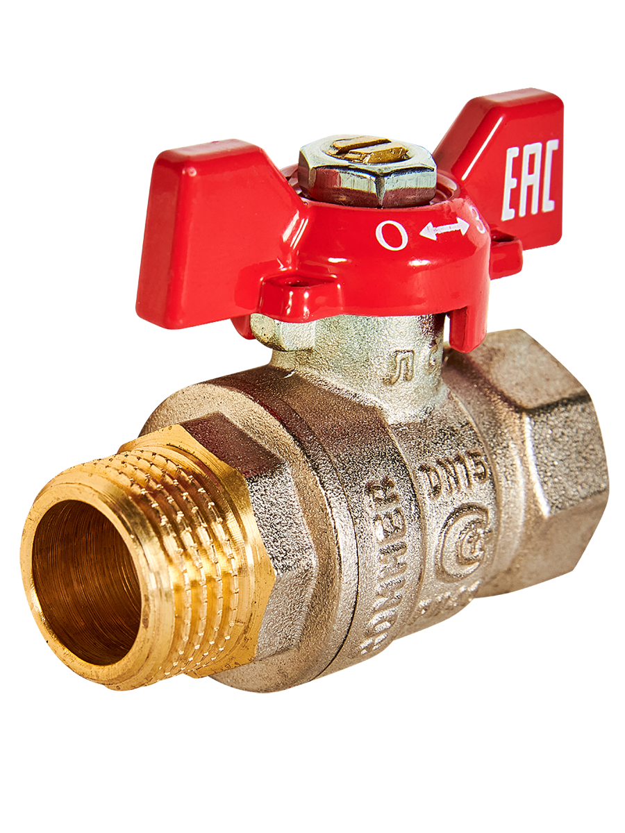 Кран шаровой ROMMER В/Н 1/2" ручка-бабочка, ГОСТ (RBV-0004-2210215)