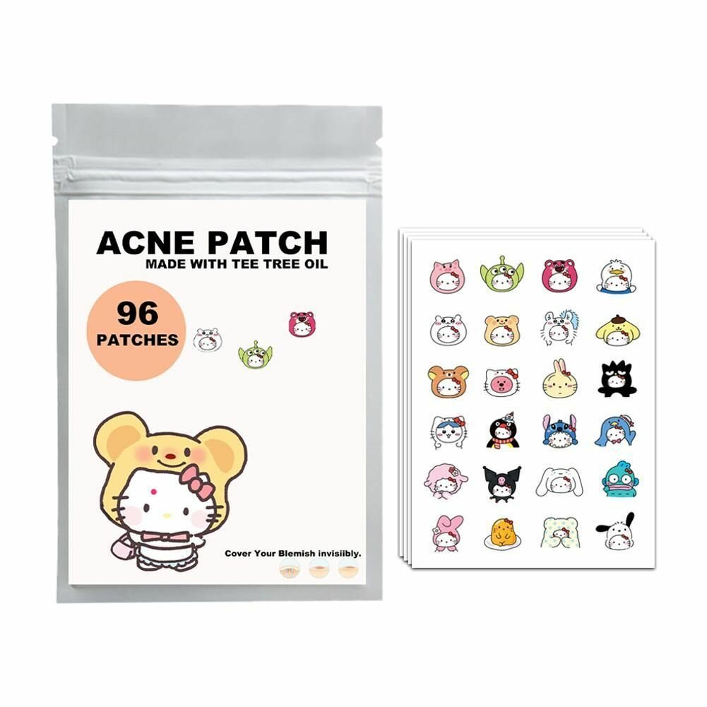 96/100 шт. пластырей от прыщей Hello Kitty, пластыри от прыщей Sanrio из мультсериала