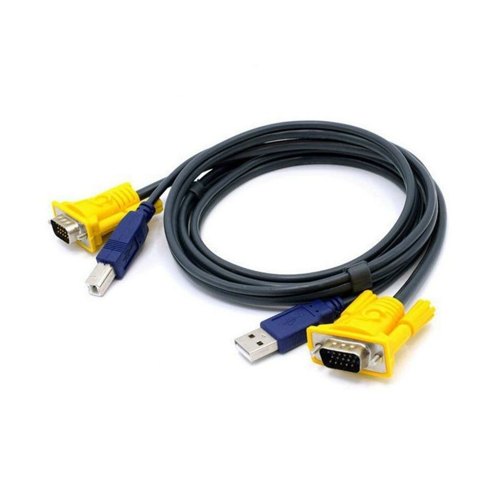 USB 2.0 KVM-переключатель 2/4 порта, Линия KVM 1,5 метра