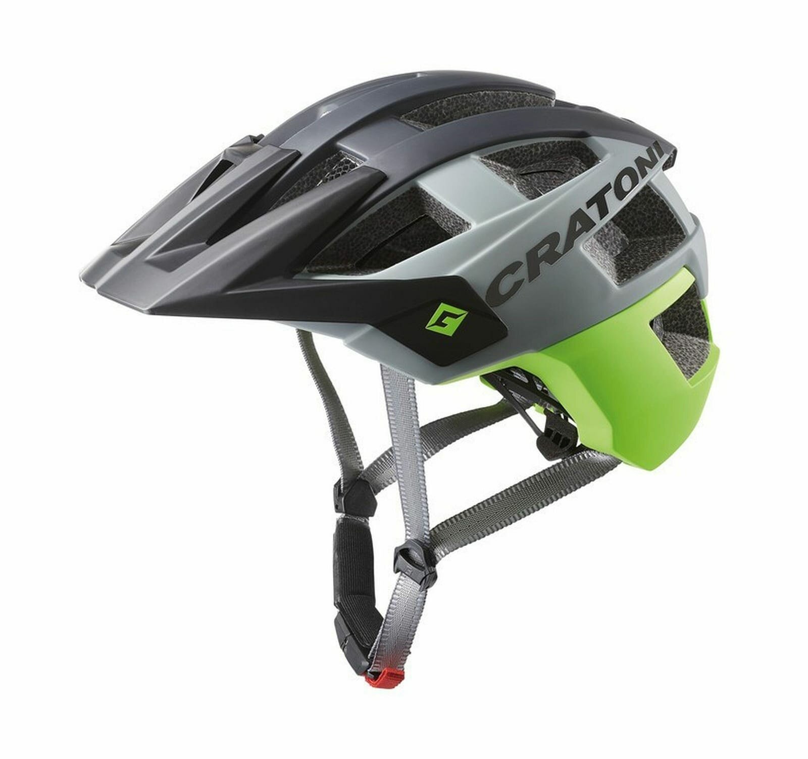 DECATHLON шлем защитный CRATONI MTB AllSet, черный/лаймовый матовый, 58-61 см