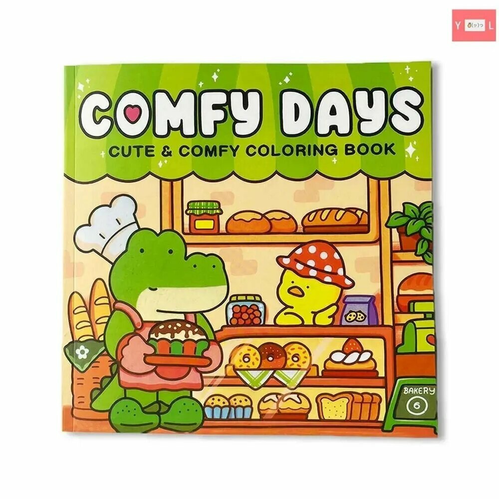 Раскраска антистресс для детей и взрослых "comfy days coloring book"