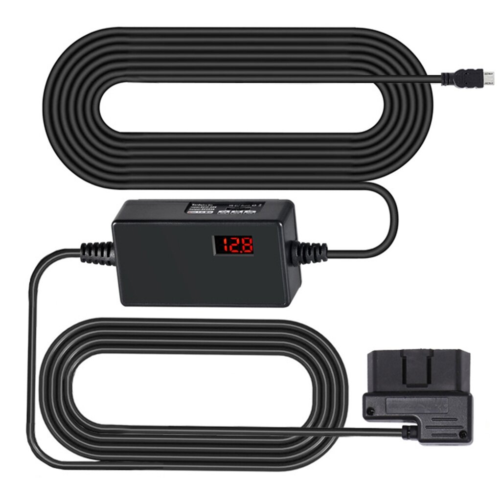 Кабель питания OBD от 12-24 В до 5 В 3A Порт USB/USB C с Переключателями 24-часового вождения