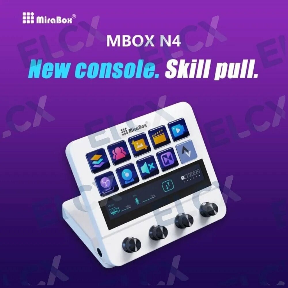 Mirabox N4 Stream Deck С Ручкой Mirabox StreamDeck LCD Кнопка Контроллер Для Создания Живого Контента Мини-клавиатура