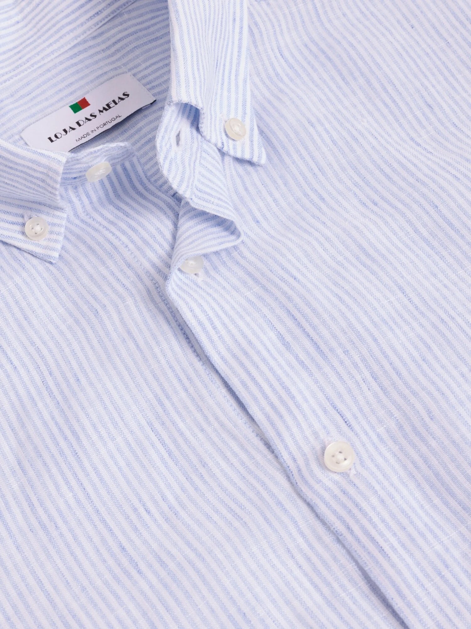 Рубашка LOJA DAS MEIAS Vertical-stripe button-down shirt, размер XL, white — фото 1