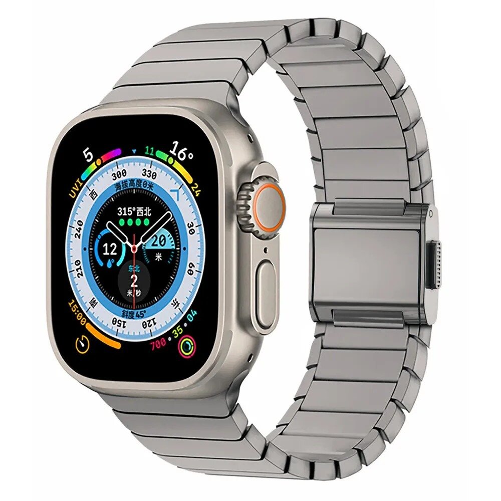 Новый титановый магнитный ремешок, подходящий для Apple Watch (38 40 41 42 44 45 46 49) мм, доступен для Apple (123456789SE10) серии