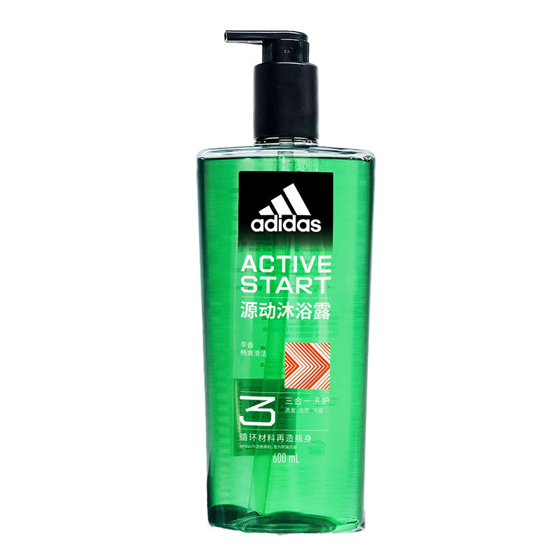 Гель для душа 3-в-1 мужской Adidas After Sport освежающий увлажняющий, 600 мл