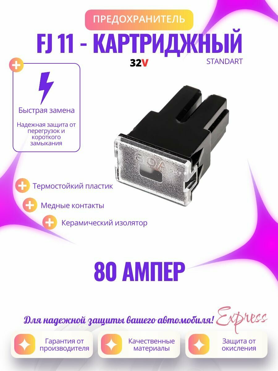 Предохранитель картриджный FJ11 80A