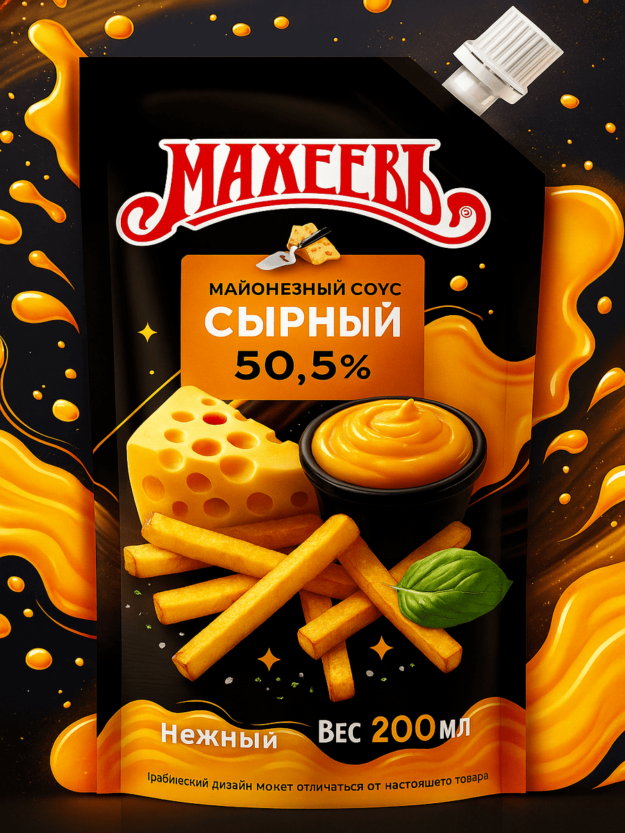 Соус майонезный махеевъ Сырный 50,5%, 200мл