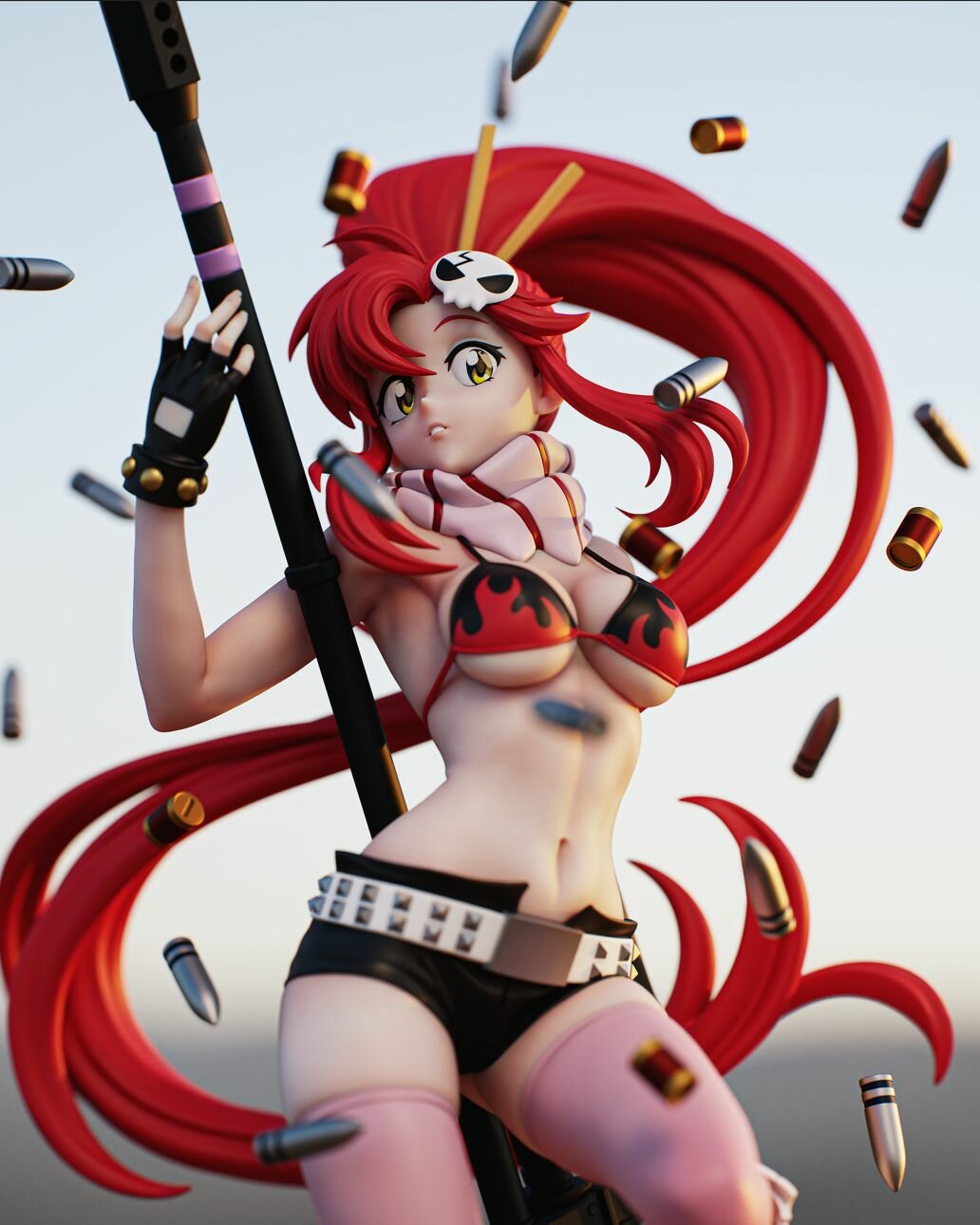 Сборная модель Yoko Littner (Gurren Lagann), 300мм (без базы), 1/6 для покраски