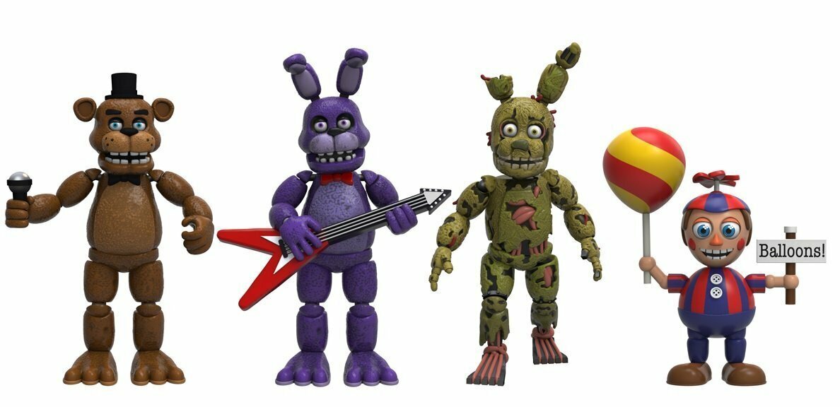(№2) Набор фигурок Аниматроники фнаф / Пять ночей у Фредди FNAF (4 фигурки по 5 см)