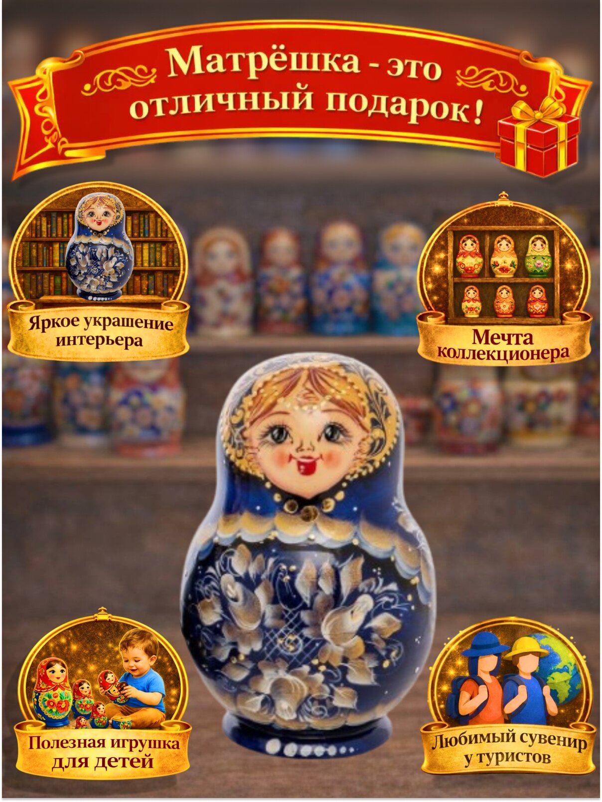 Матрешка Голуба — фото 1