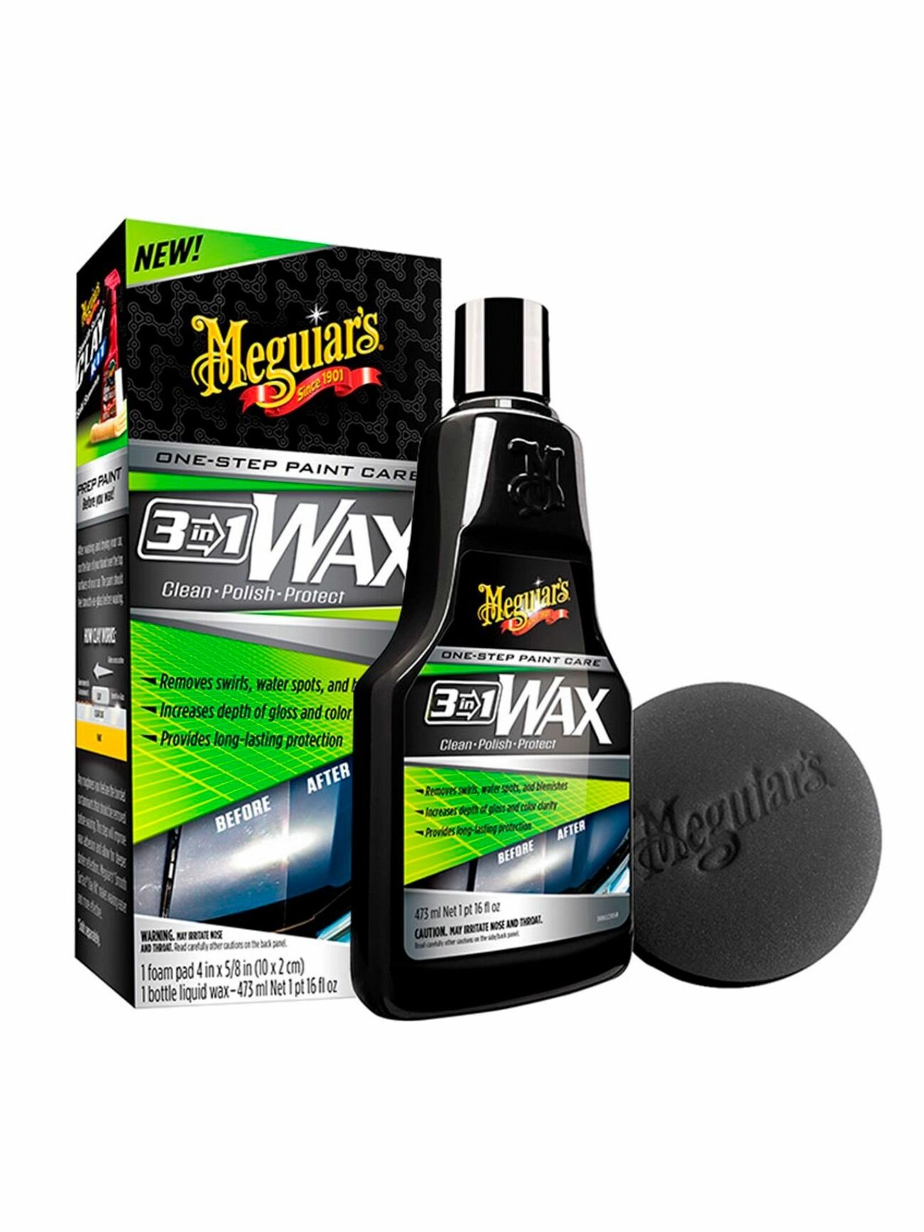 Воск для кузова автомобиля Wax 3 in 1 Meguiar's, 473 мл.