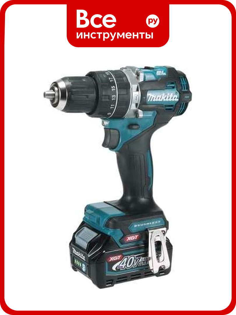 Ударная аккумуляторная дрель-шуруповерт Makita BL XPT, XGT 40В HP002GZ