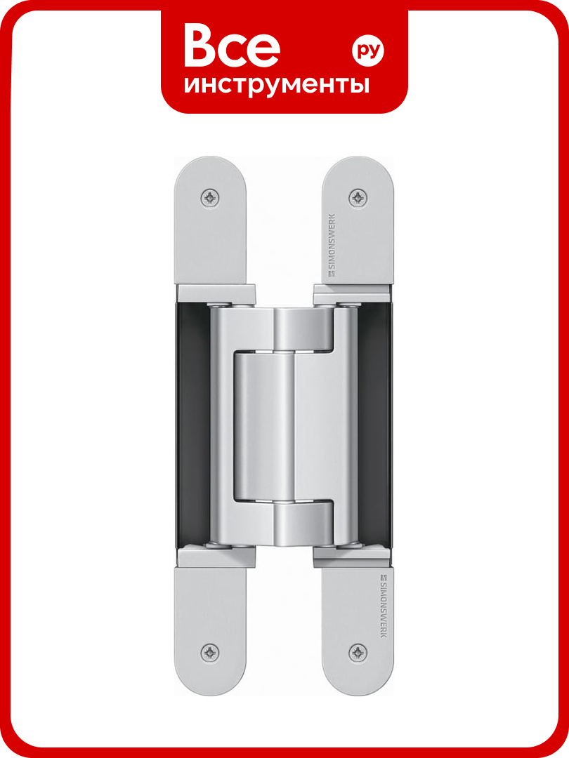 Скрытая петля SIMONSWERK Tectus TE 640 3D A8 F1 67570, матовый хром, сталь‑алюминий с полиэфирным покрытием