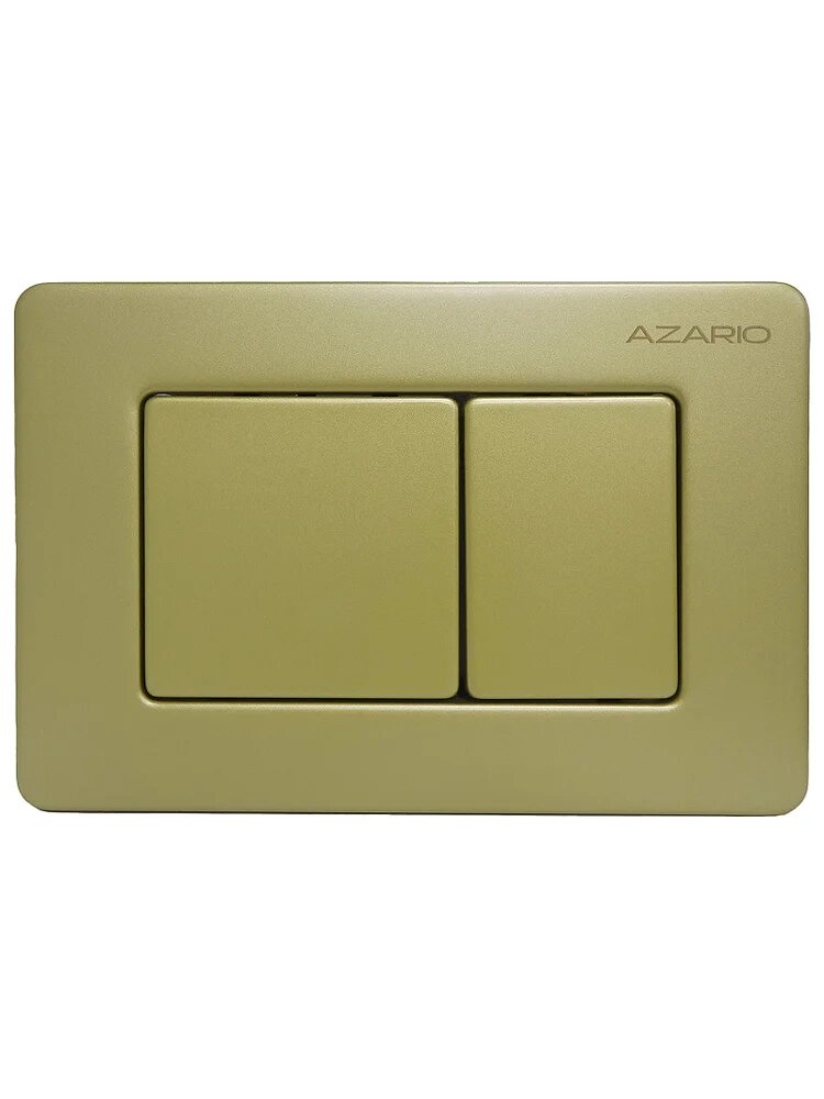 Кнопка смыва для унитаза AZARIO NEW-TS AZ-SS-003-G золотая, матовая, кнопка для инсталляции, из нержавеющей стали, двойной смыв