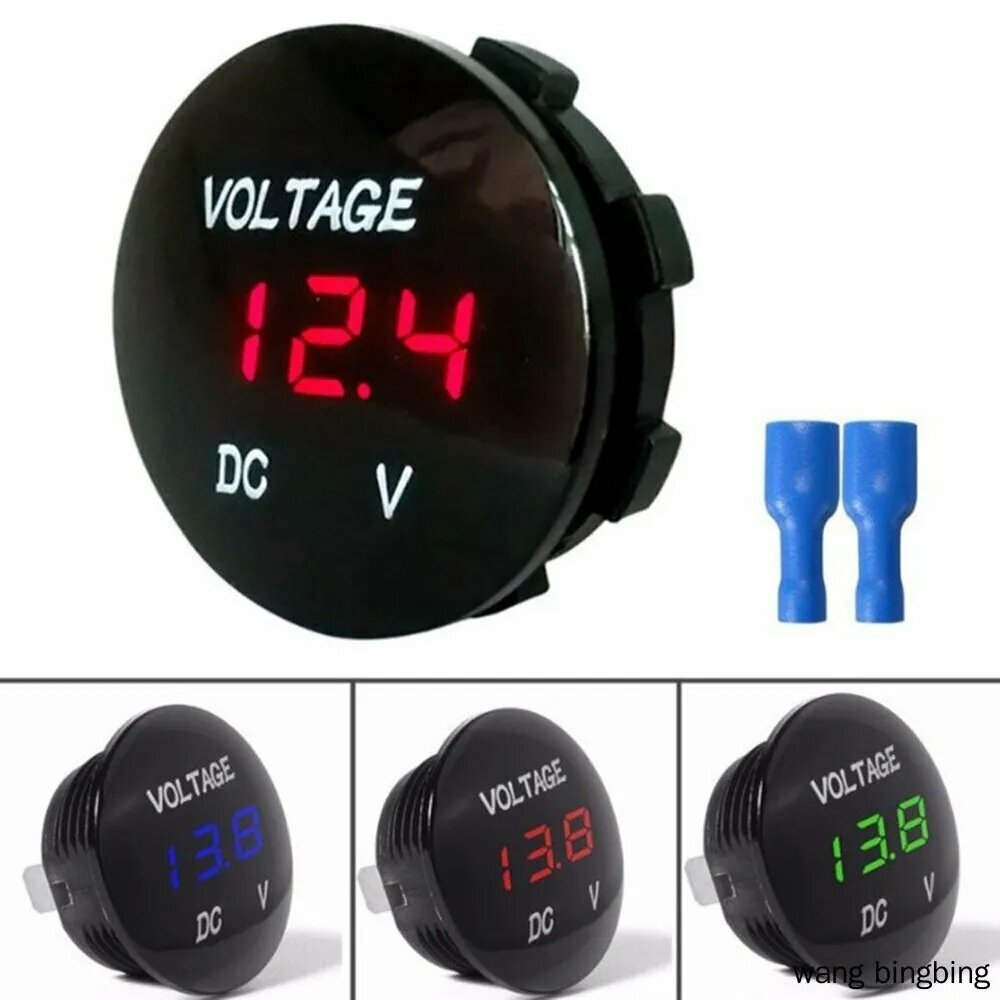 Цифровой вольтметр 12V 24V водонепроницаемый