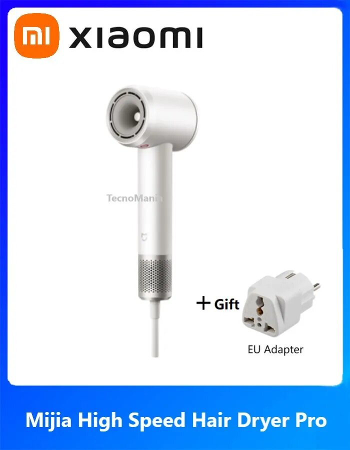 Xiaomi Фен для волос Mijia High Speed Hair Dryer Pro 1600 Вт, скоростей 2, белый