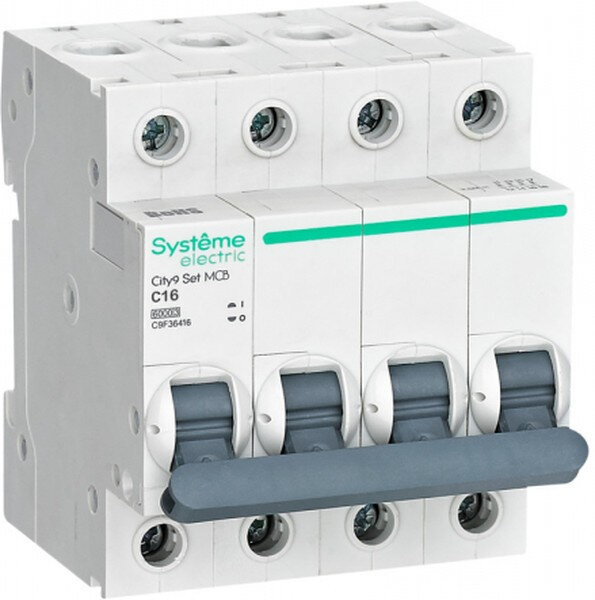 C9F36416 City9 Set Автоматический выключатель (АВ) С 16А 4P 6kA 400В