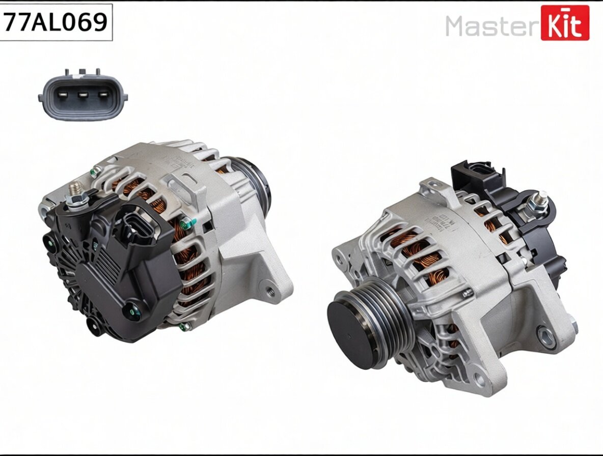 Генератор HYUNDAI CRETA/SOLARIS, KIA RIO/SELTOS (14V 120A) Masterkit MasterKit арт. 77AL069