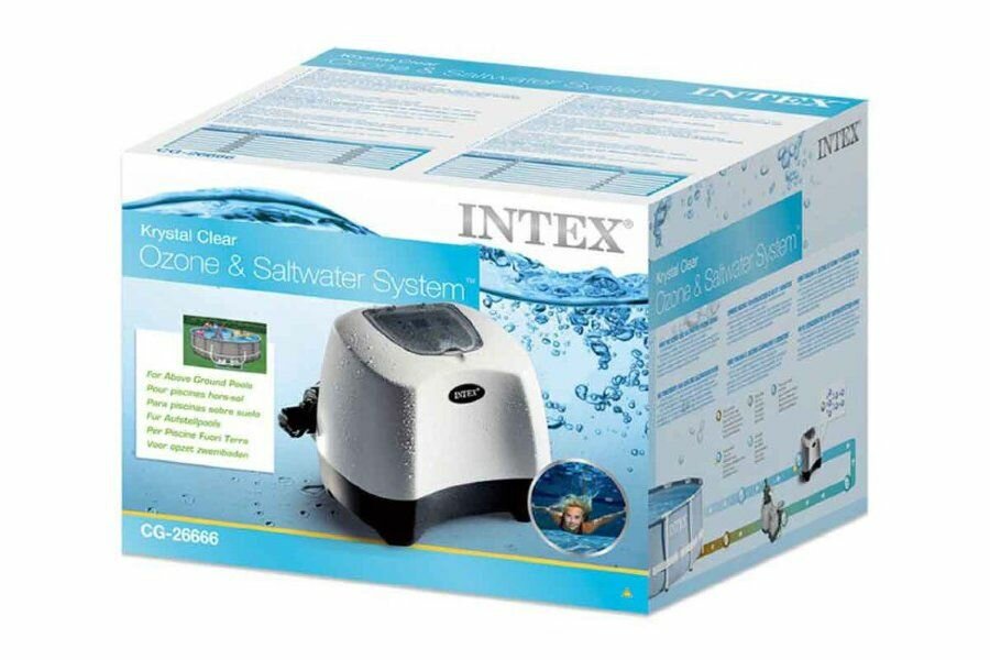 Хлорогенератор (система морской воды) для бассейнов, Intex обьемом до 56,8 м3 , производительность (11 г/ч хлора)