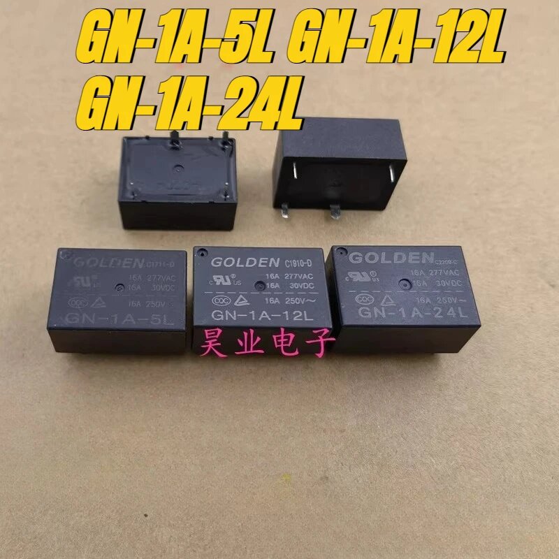 (Совершенно новое) 1 шт./лот 100% оригинальное реле: GN-1A-5L GN-1A-12L GN-1A-24L 4 контакта 16A 5 В 12 В 24 В