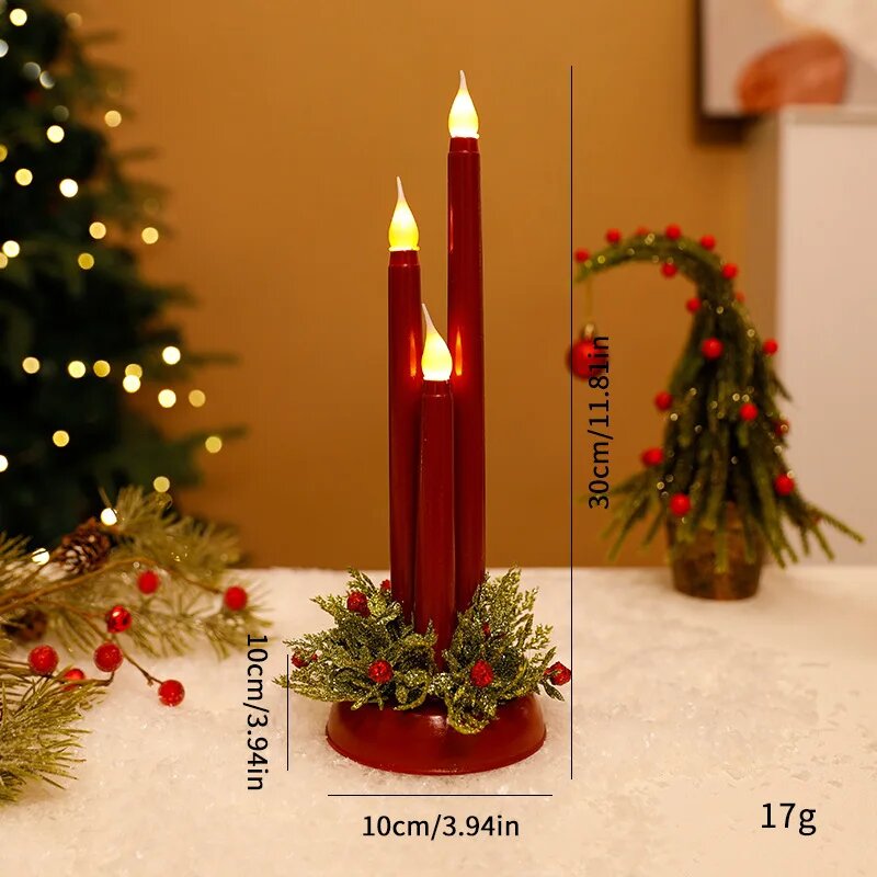 LED свечи Lyfs аккумуляторные фотосенсорные Red
