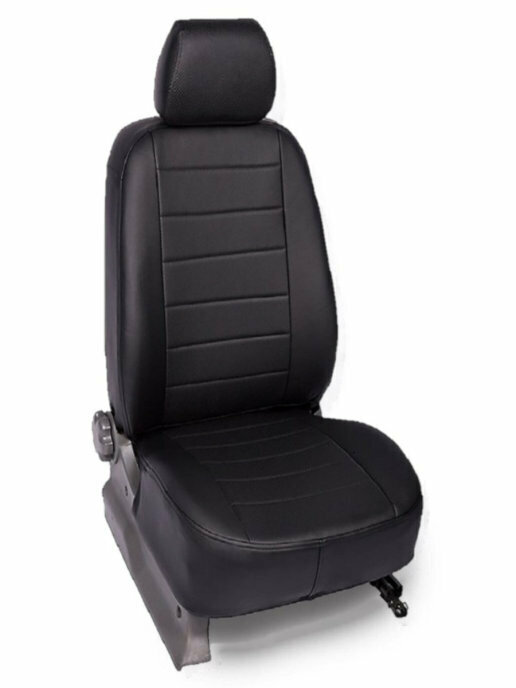 Автомобильные чехлы из экокожи для Ford Transit VIII (2014->) (3 места, пассажирское сиденье разд.) (Форд Транзит)