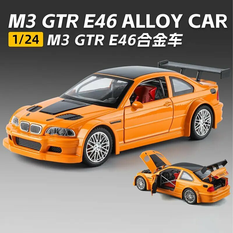 Модель BMW M3 E46 GTR Coupe 1:24, оранжевый