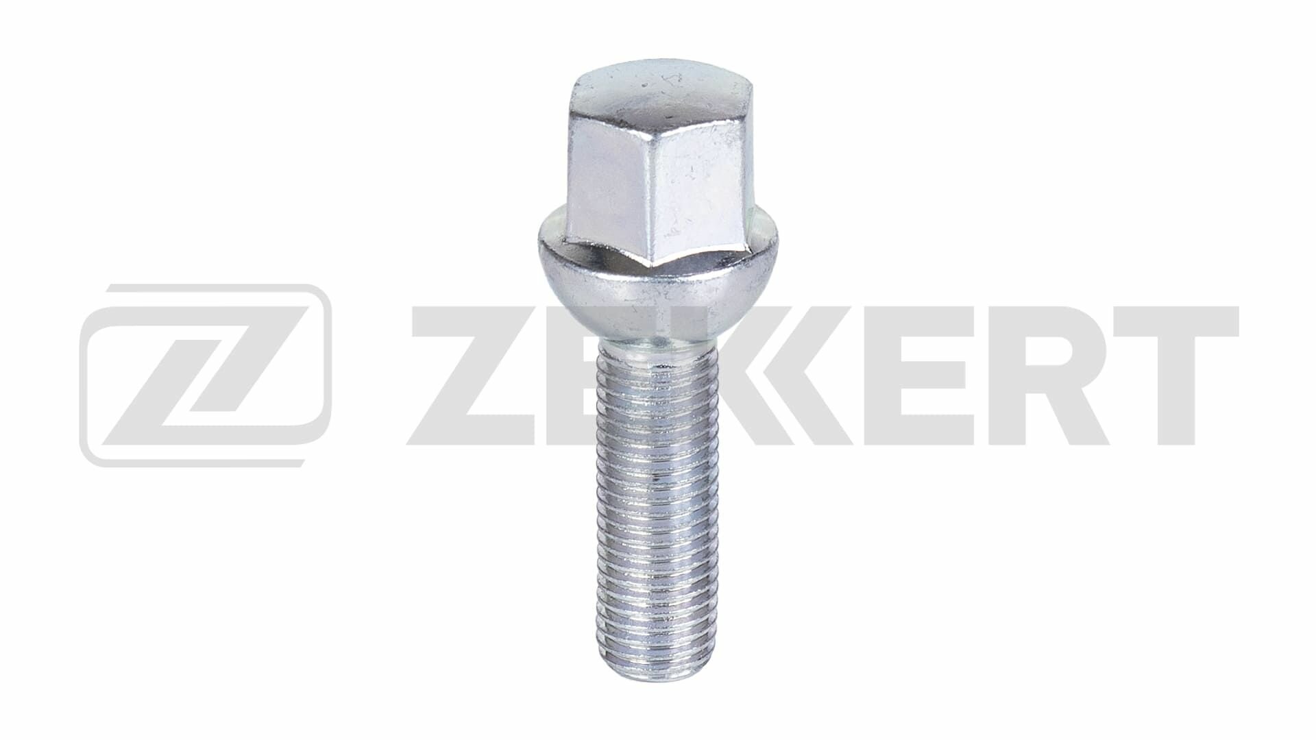Zekkert Болт колесный сфера M12x1,5 длина резьбы 35 ключ 17 цинк. Комплект - 16 шт.