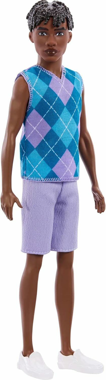 Кукла Mattel Barbie Fashionistas Style - Кукла Барби Кен #53 фиолетовый наряд, JJN67