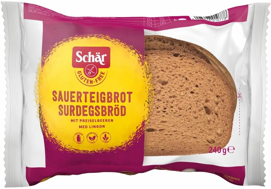 Безглютеновый хлеб на закваске Schar Sauerteigbrot 3 шт x 240г