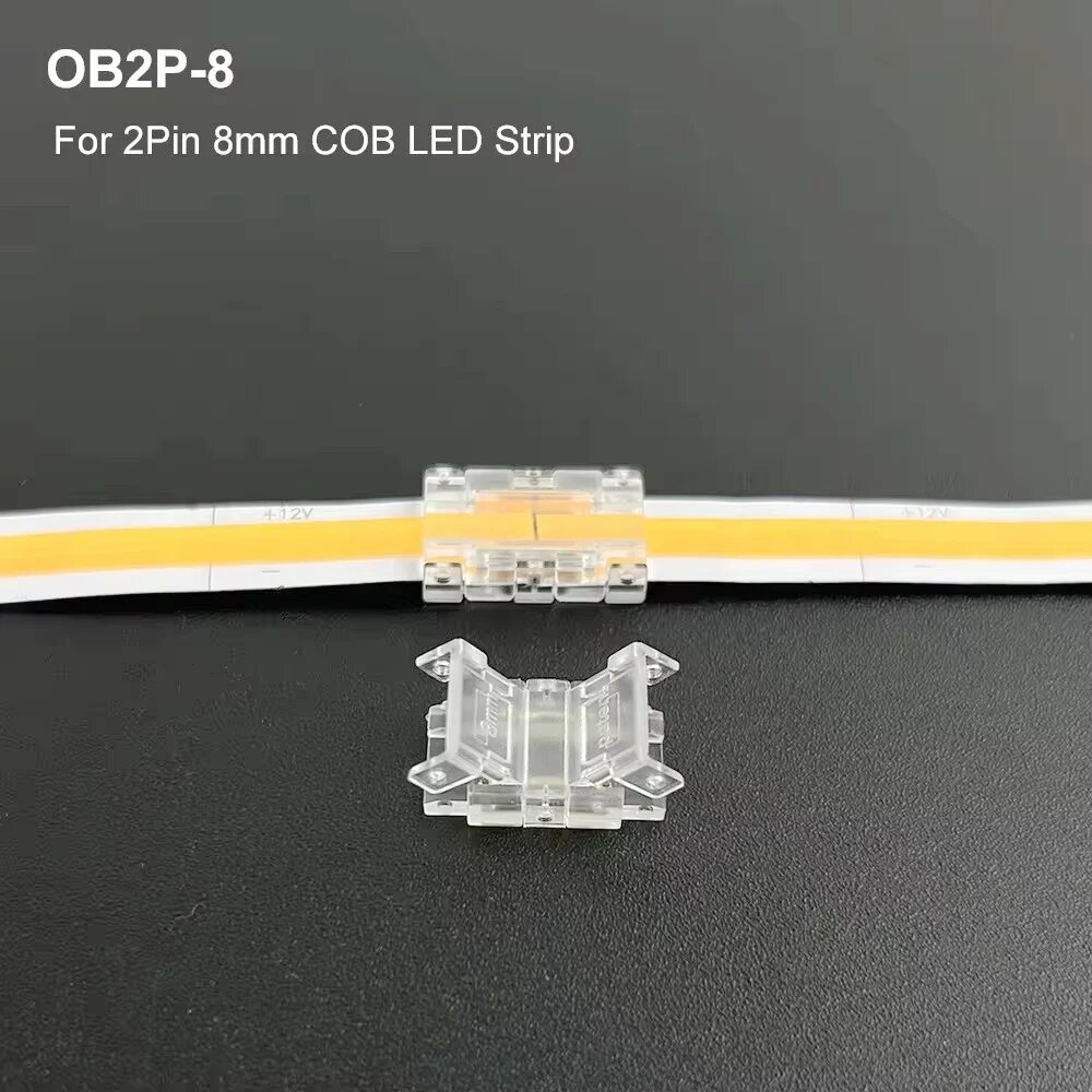 FUNZENXIN Коннектор для светодиодной ленты 5/8/10 мм 2/3/4 PIN 50 руб, 2Pin 8mm COB