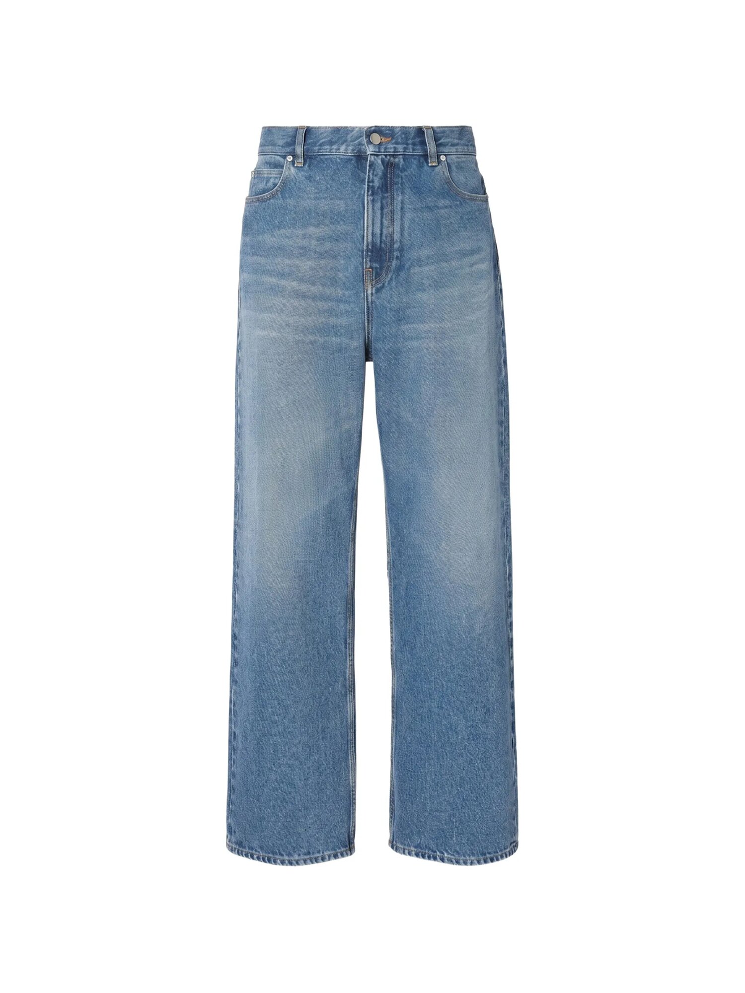 Джинсы Logo-patch straight-leg jeans 